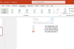 How to hide text in PowerPoint and click to reveal it