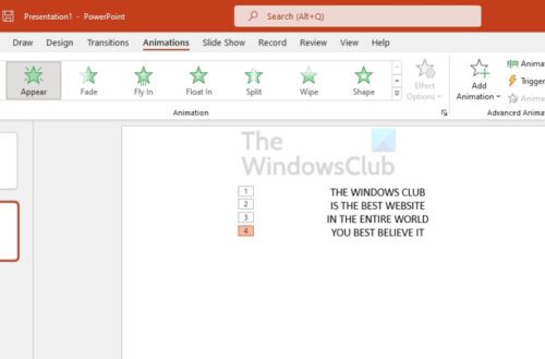 How to hide text in PowerPoint and click to reveal it