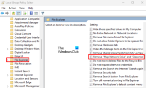 How to remove Map network drive Context Menu item on Windows 11/10