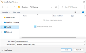 Add, Remove, Backup, Restore Passwords with Credential Manager