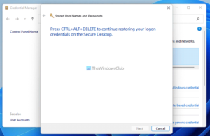 Add, Remove, Backup, Restore Passwords with Credential Manager