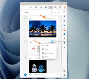 How to use Microsoft Edge Drop to Share files in Windows 11/10