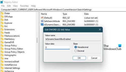 How to disable Search Highlights in Windows 11/10