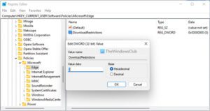 Edge couldn’t download: Blocked, No permission or Virus detected