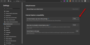 Disable Your organization is switching to Microsoft Edge prompt