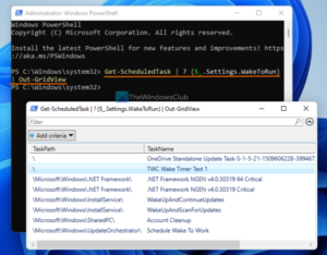 How to find Wake Timers in Windows 11/10