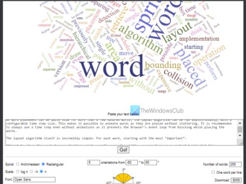 Free Word Cloud Generator software and online tools for Windows PC