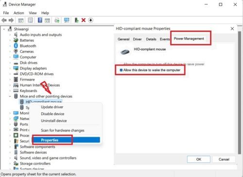 How to Block or Allow Keyboard or Mouse to wake Computer