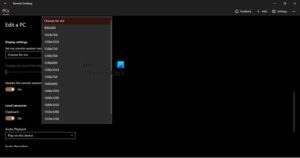 How to change Remote Desktop Resolution in Windows 11/10
