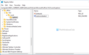 How to stop Word from selecting everything