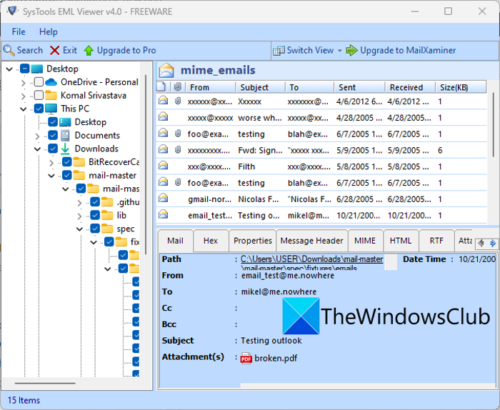 How to view EML files in Windows 11/10