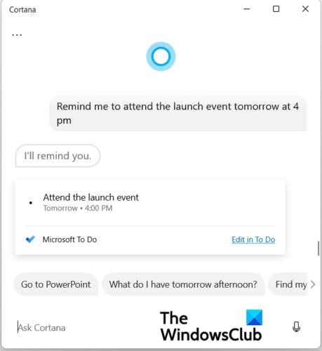 How to use Cortana without Voice Commands in Windows 11/10