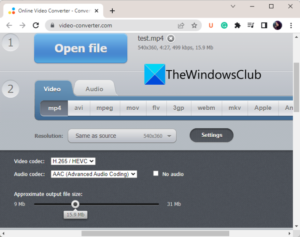 How to convert MP4 to HEVC in Windows 11/10