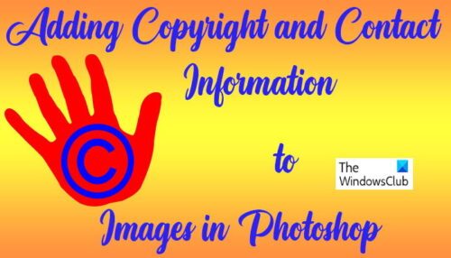 How to add Copyright and Contact Information to Images in Photoshop