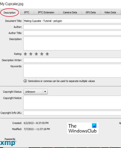 How to add Copyright and Contact Information to Images in Photoshop