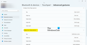 How to change Four-finger Tap Gestures in Windows 11/10