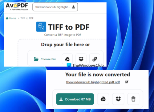 Best free Multipage TIFF to PDF Converter tools for Windows 11/10