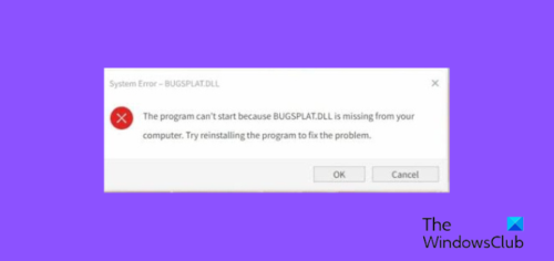 BUGSPLAT.DLL was not found; missing in League of Legends