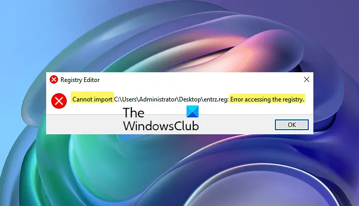 Registry Editor Cannot Import Reg File Error Accessing The Registry ... Registry Editor Cannot Import Reg File Error Accessing The Registry ...