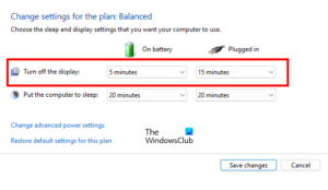 How to change Screen Turn-off Timeout in Windows 11/10