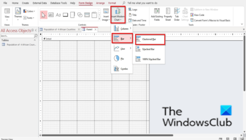 How to create a Bar Chart in Microsoft Access