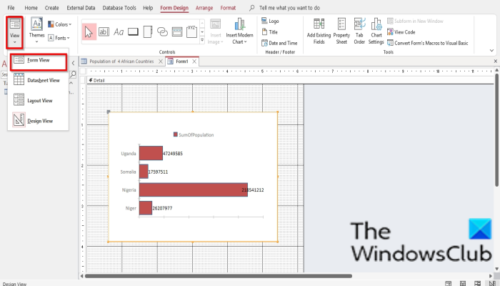 How to create a Bar Chart in Microsoft Access