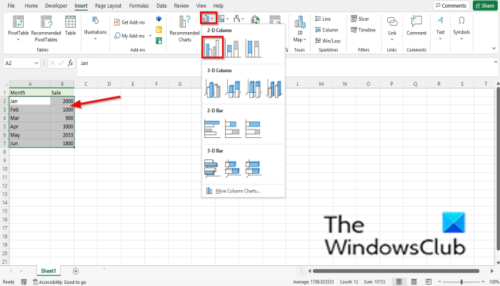 How to create a Lollipop Chart in Excel