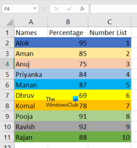 How to reverse a list in Excel