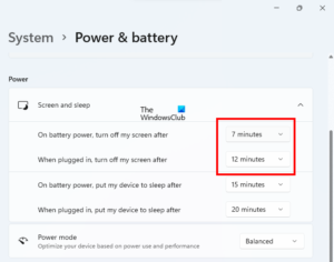 How to change Screen Turn-off Timeout in Windows 11/10