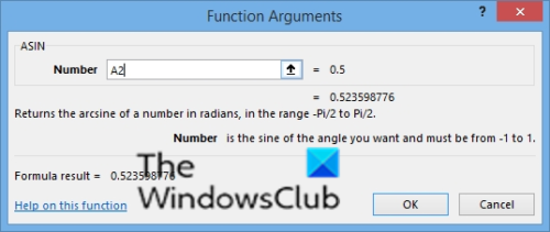 How to use the ASIN function in Excel