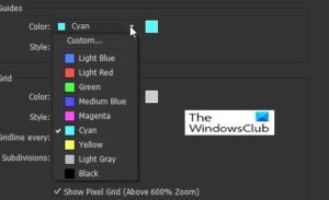 How to change Guides Color and Style in Photoshop and Illustrator