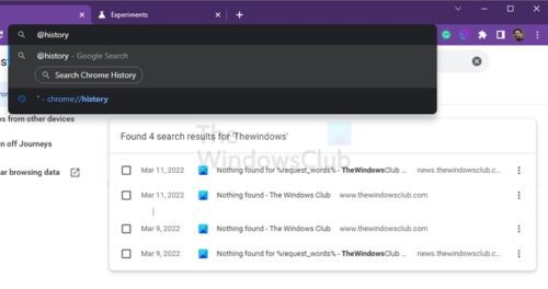 How to search Chrome bookmarks, history and settings from address bar