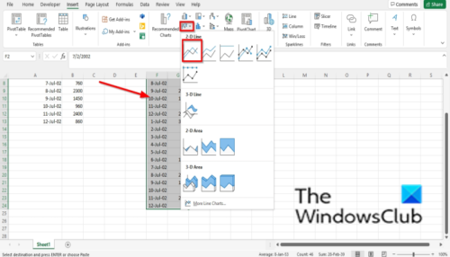 How to create a Step Chart in Excel