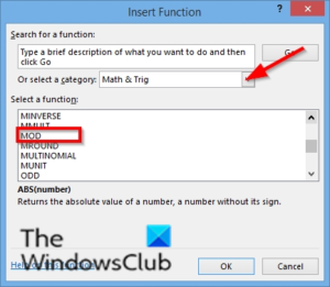 How to use the MOD function in Microsoft Excel