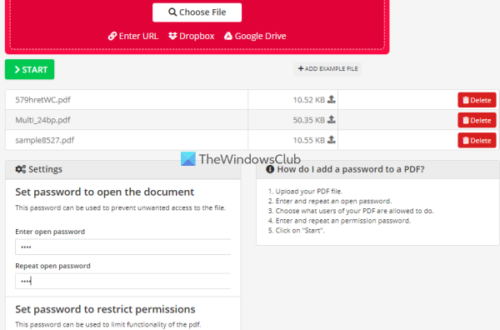 Password Protect PDF Online using free tools