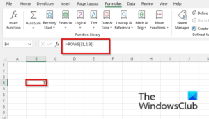 How to use the ROW or ROWS function in Excel