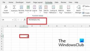 How to use the ROW or ROWS function in Excel