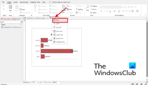 How to create a Bar Chart in Microsoft Access