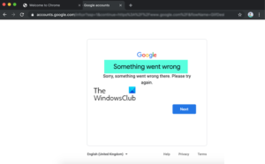 Fix Something went wrong Gmail error