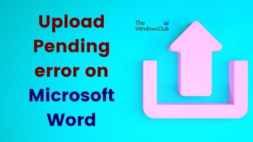 Upload Pending error on Microsoft Word