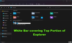 White Bar at top of screen in Windows while gaming in full-screen