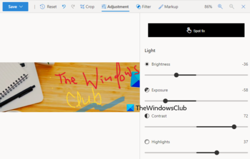 Edit an Image using built-in Image Editor Tool of Microsoft Edge