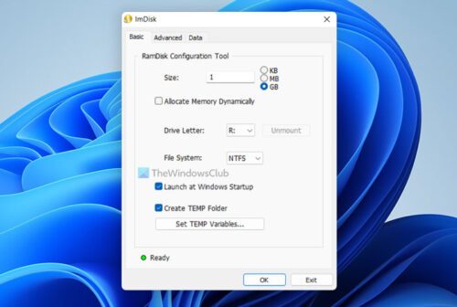 How to create RAM Drive in Windows 11/10