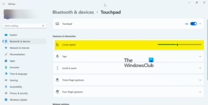 How to Change Touchpad Cursor Speed in Windows 11/10