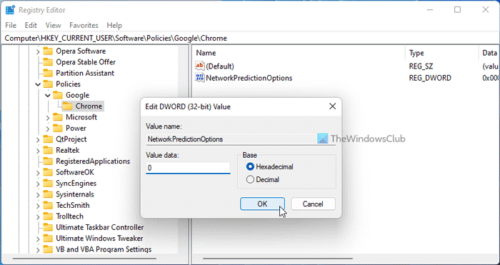 How to enable or disable Network Prediction in Google Chrome