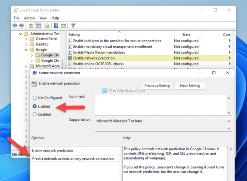 How to enable or disable Network Prediction in Google Chrome