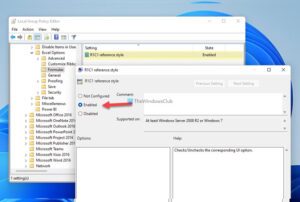 How to enable R1C1 reference style in Excel