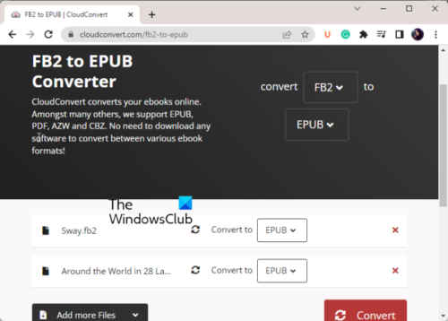 Convert FB2 to EPUB using free software and online tools