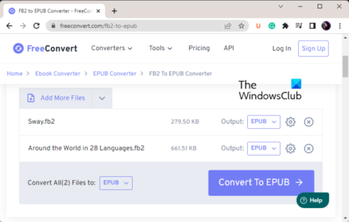 Convert FB2 to EPUB using free software and online tools