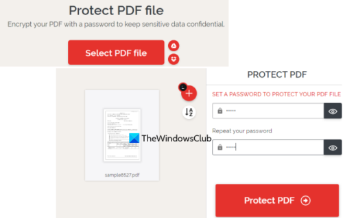 Password Protect PDF Online using free tools